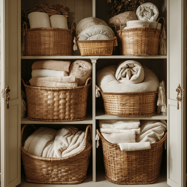 7 Expert Tips to Organize Your Home with Baskets - Free Range Cottage