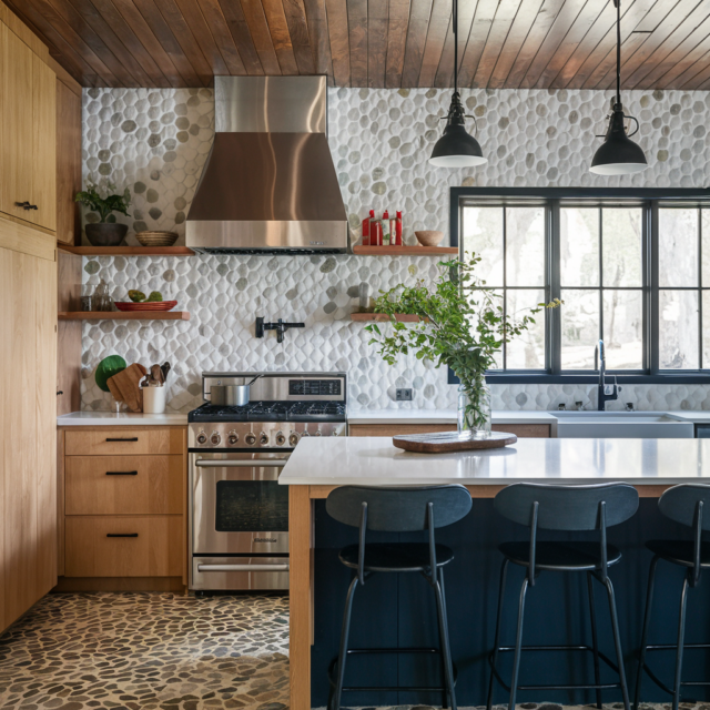 How To Add Pebble Tile for a Stunning Cottage Home - Free Range Cottage